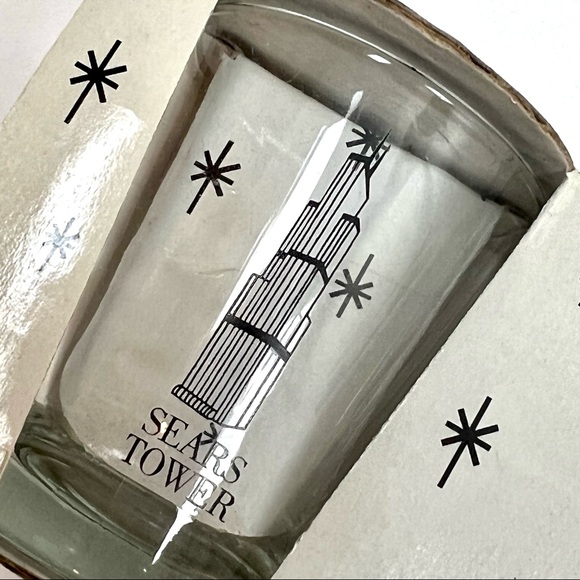 Vintage | Dining | Vintage Chicago Architecture Shot Glasses In Box ...